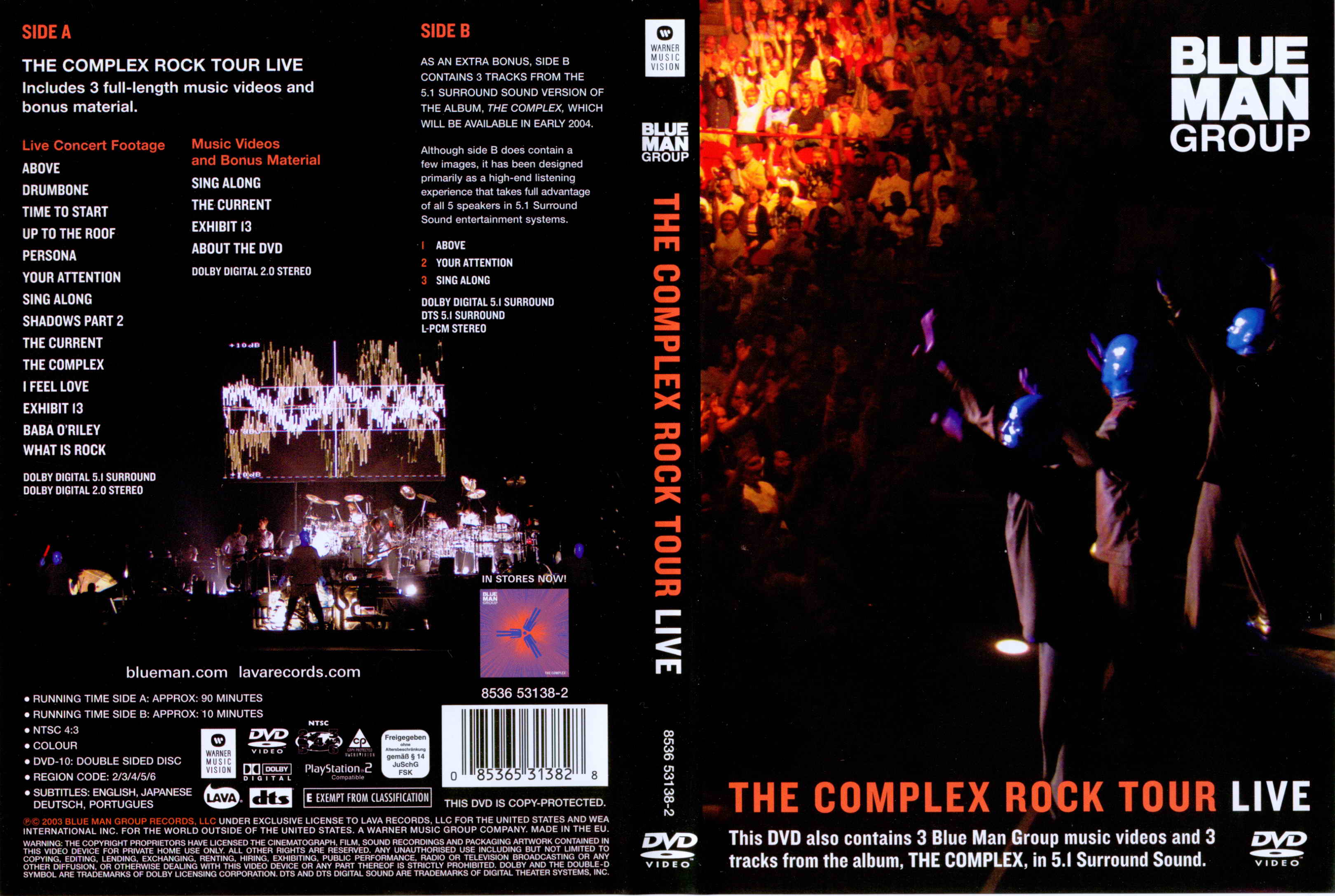 Blue Man Group The Complex Rock Tour Live : Front | DVD Covers | Cover ...